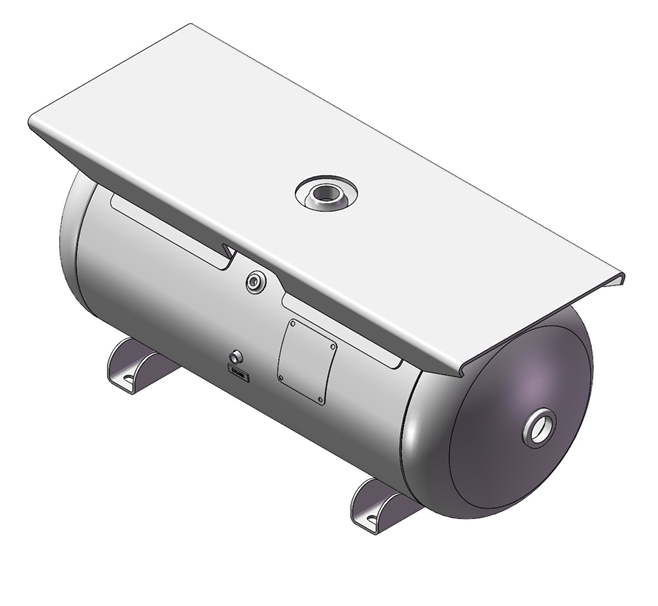 Manchester Horizontal 30 Gallon Air Tank for Gas Compressors 200 PSI ...