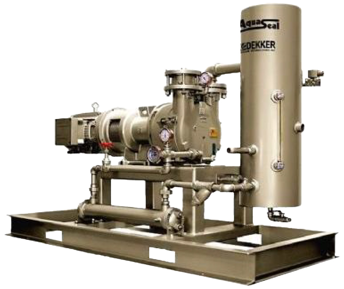 Dekker AquaSeal Cast Iron Liquid Ring Water-Sealed Vacuum Pump System ...