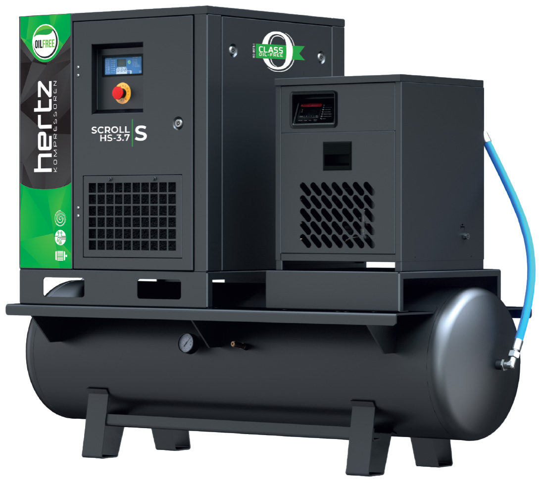 Hertz HS Series Oilless Scroll Air Compressor | Oilless Scroll Air ...