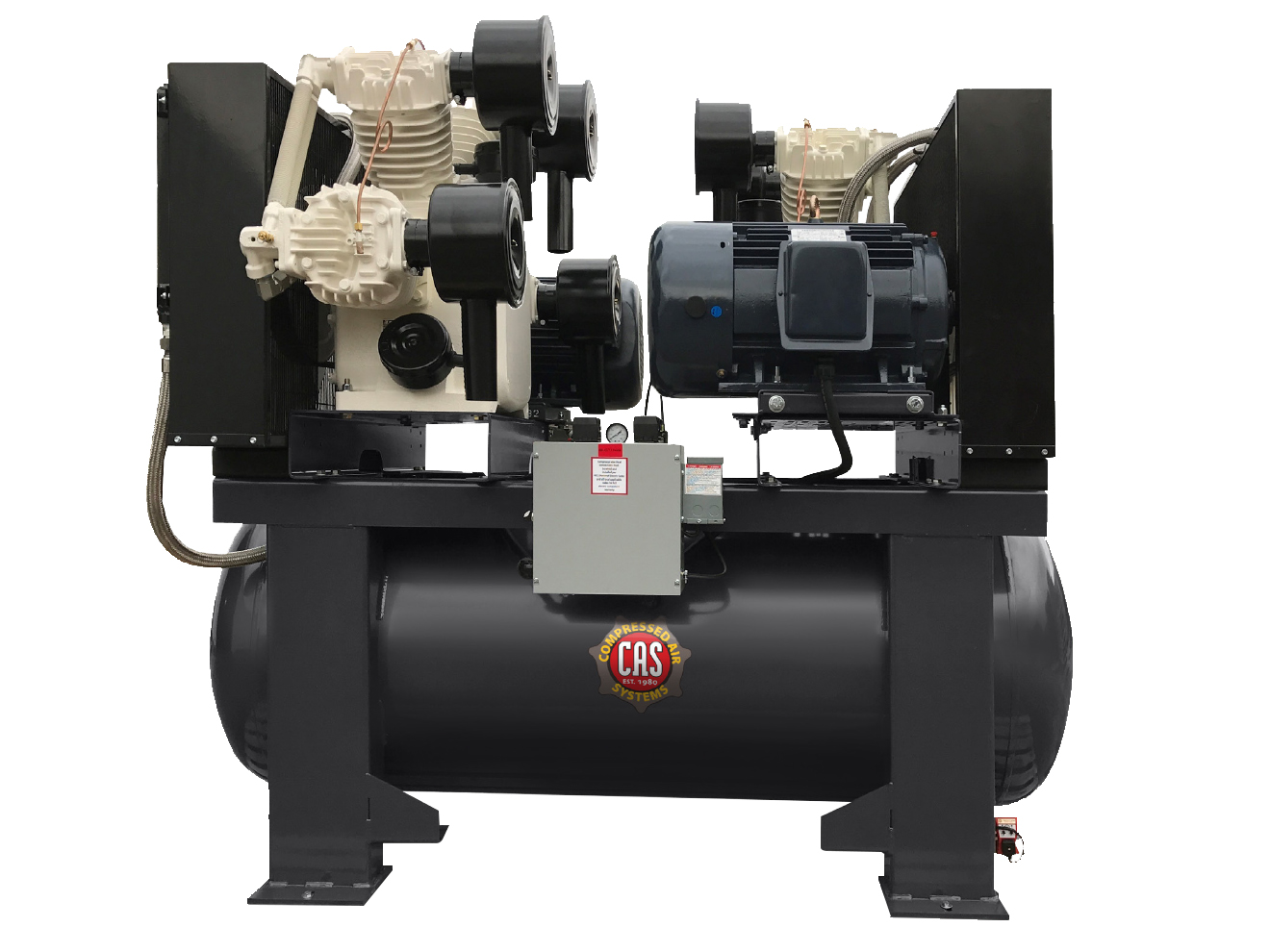 Compressed Air Systems Industrial Stationary Duplex Oilless Piston Air ...