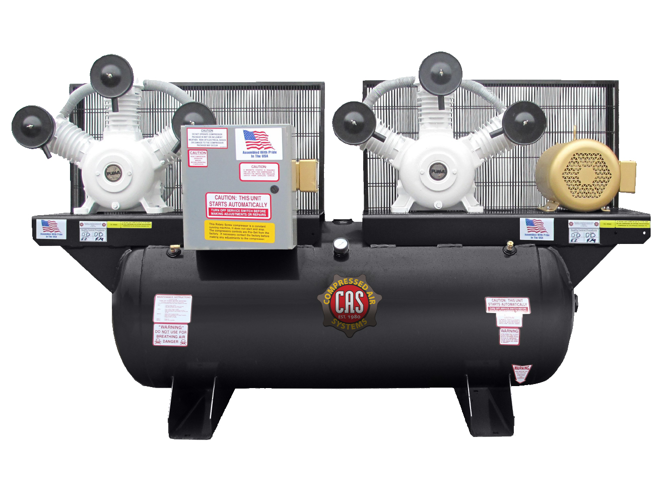 Compressed Air Systems Industrial Stationary Duplex Oilless Piston Air ...