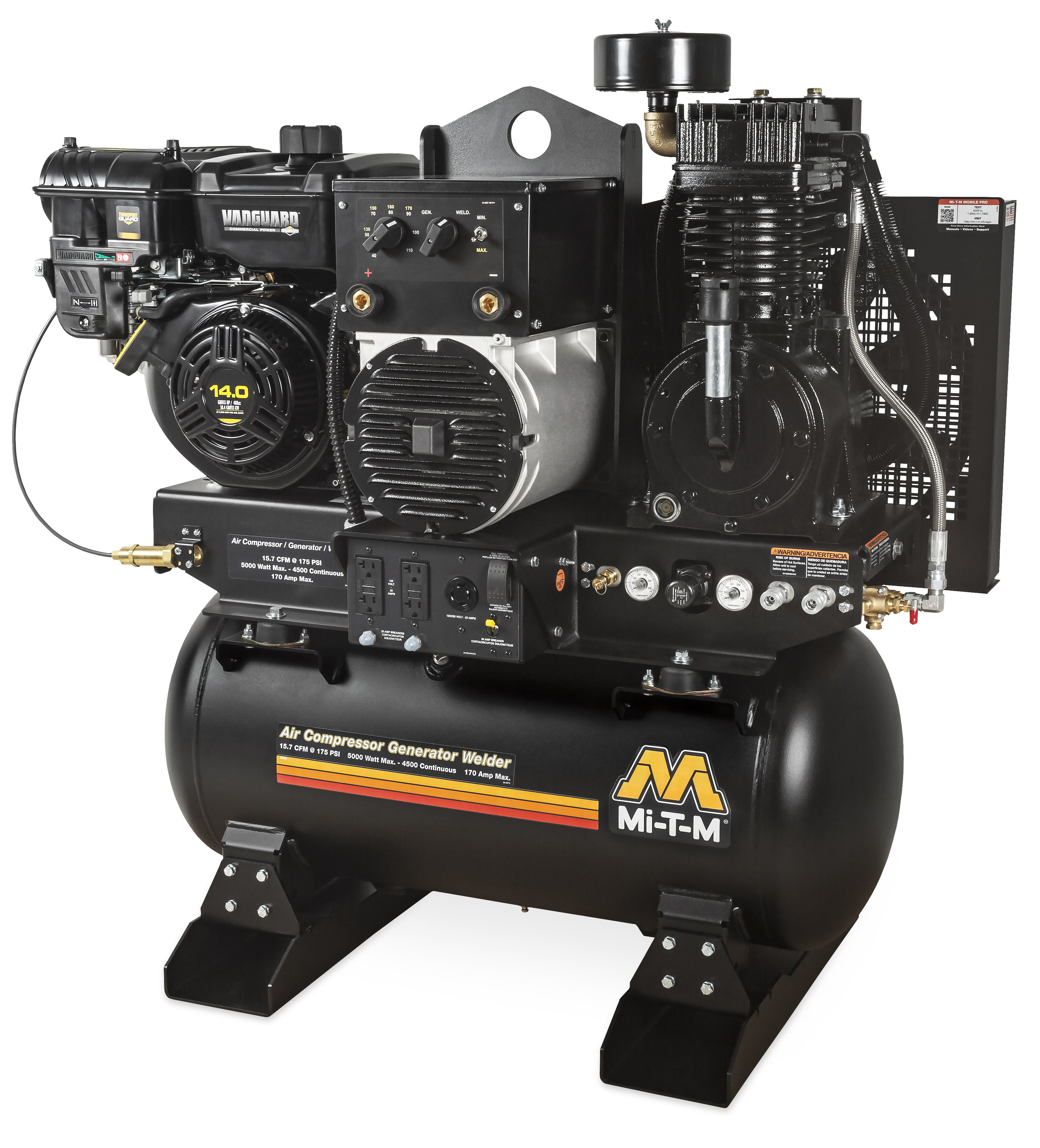Mi-T-M 30 Gal Two Stage Industrial Air Compressor/Generator/Welder ...