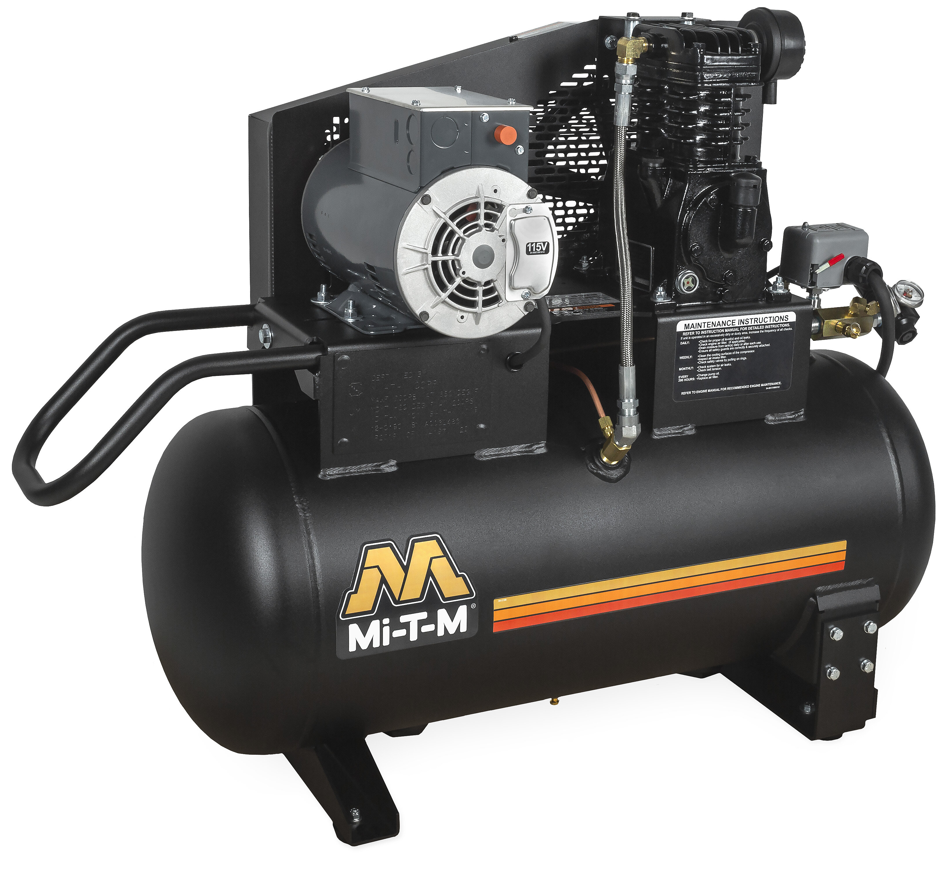 Mi-T-M 20 Gal Industrial Single Stage Electric Air Compressor | Air ...