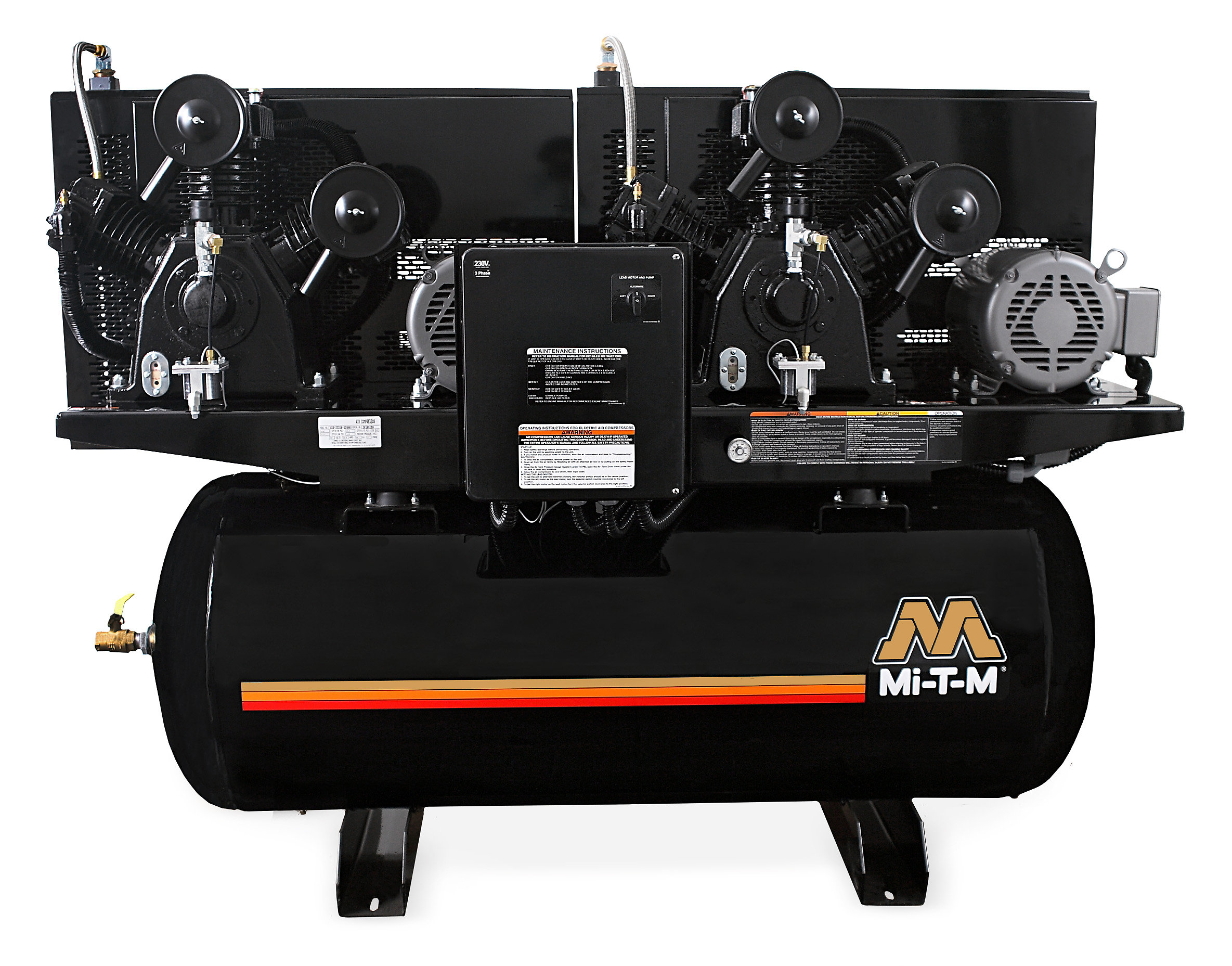 Mi-T-M, ADD-Series 10 HP Industrial Two-Stage Duplex Piston Air ...