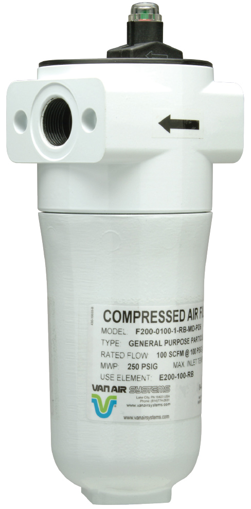 Van Air Systems F200 Series Compressed Air and Gas Filter | Industrial ...