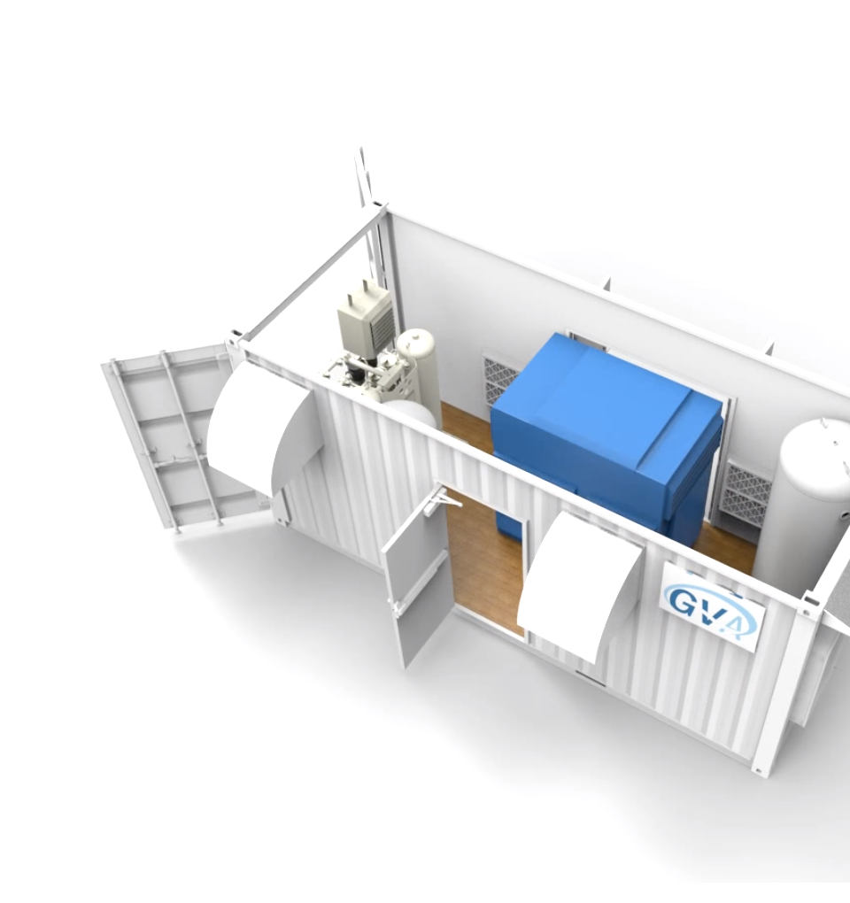 10 HP Rotary Screw Compressor with Dryer and Filtration System in 20ft ...