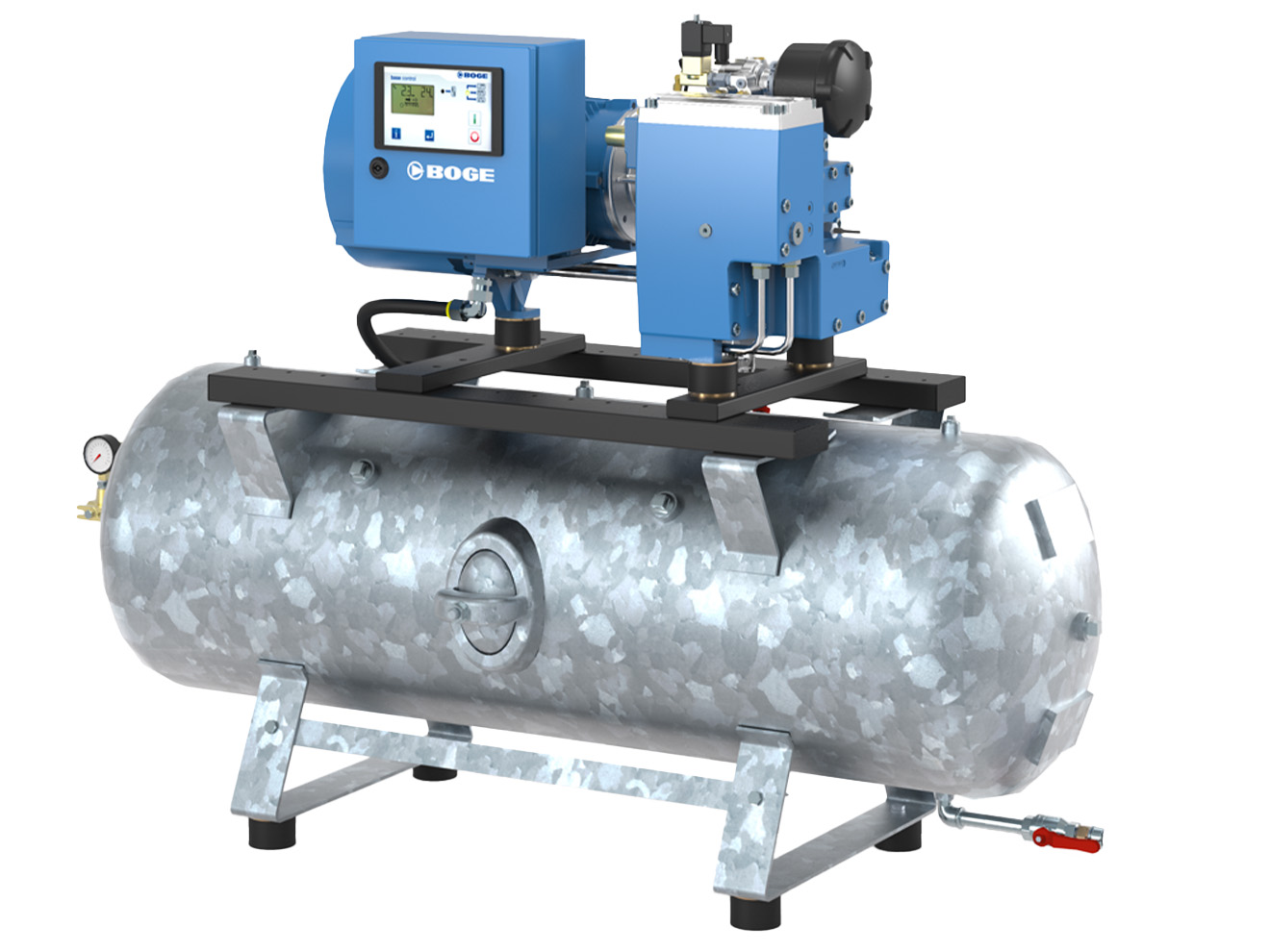 BOGE CL Fixed Speed 5 HP Rotary Screw Air Compressor, 80 Gallon | Light ...