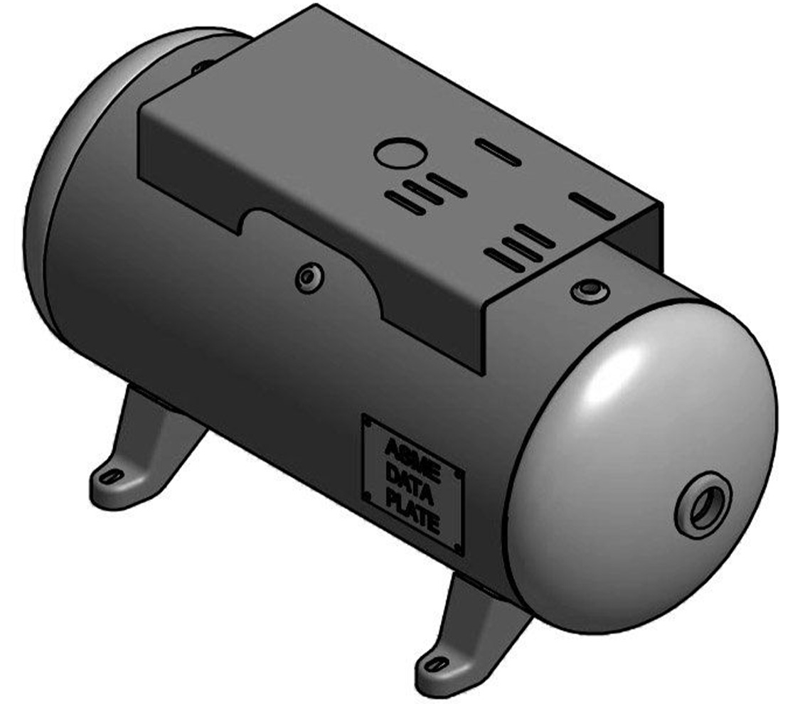 Steel Fab 20 Gallon Horizontal Air Tank | Air Compressor Tanks ...